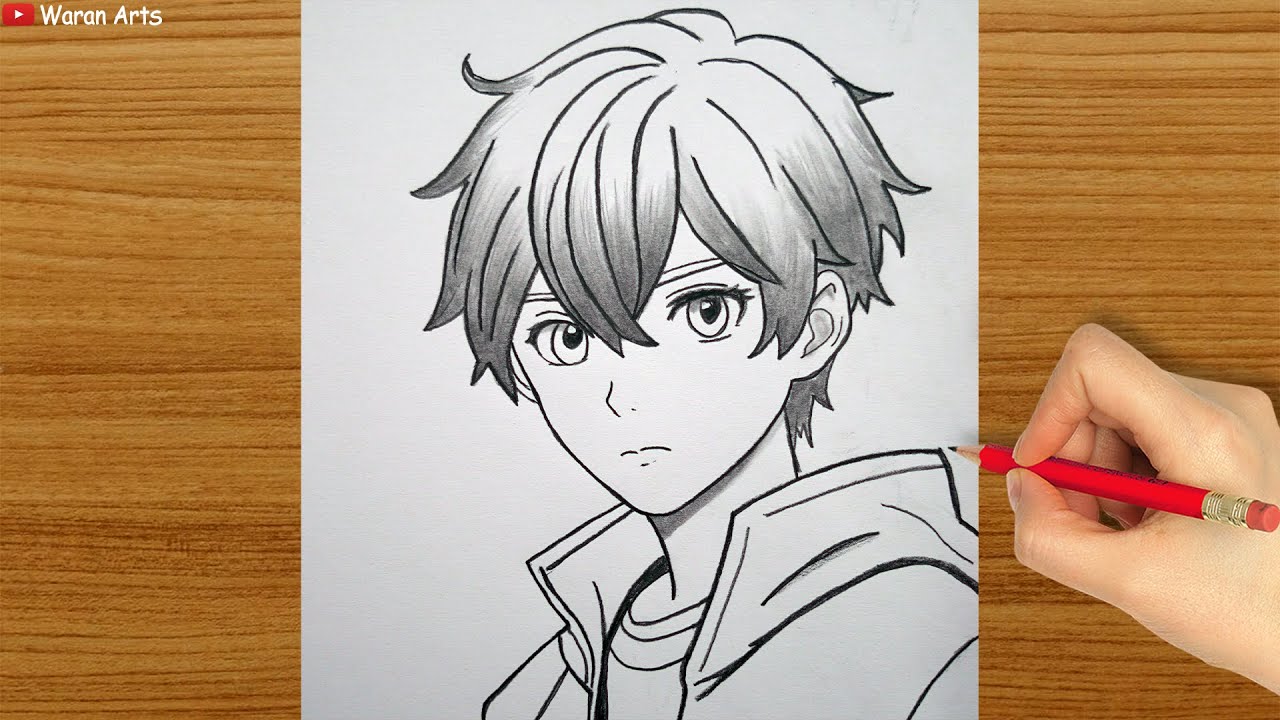 Easy Anime Drawing || How to Draw Anime Boys step-by-step || Easy ...