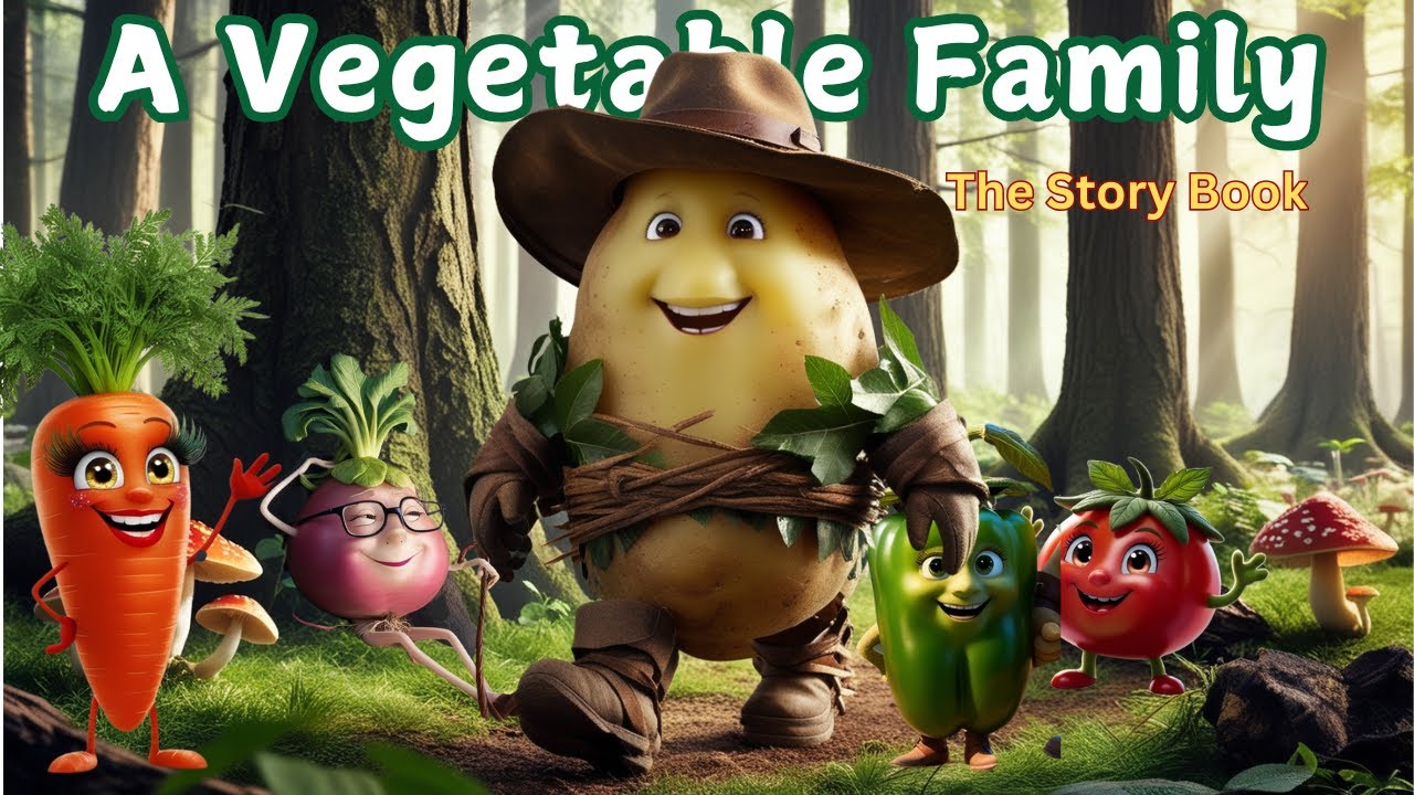 A Vegetable Family | AI Animated Story | The Story Book - YouTube