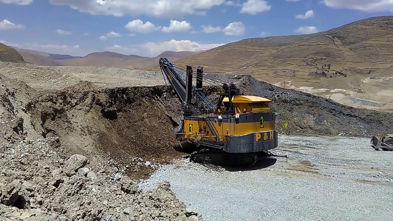 Operaciones mina LAS BAMBAS. pala electrica PH 4100pc - YouTube