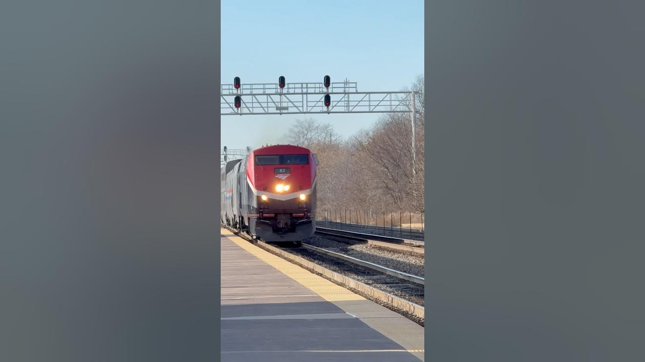 Amtrak Phase VII leads train into Naperville! - YouTube