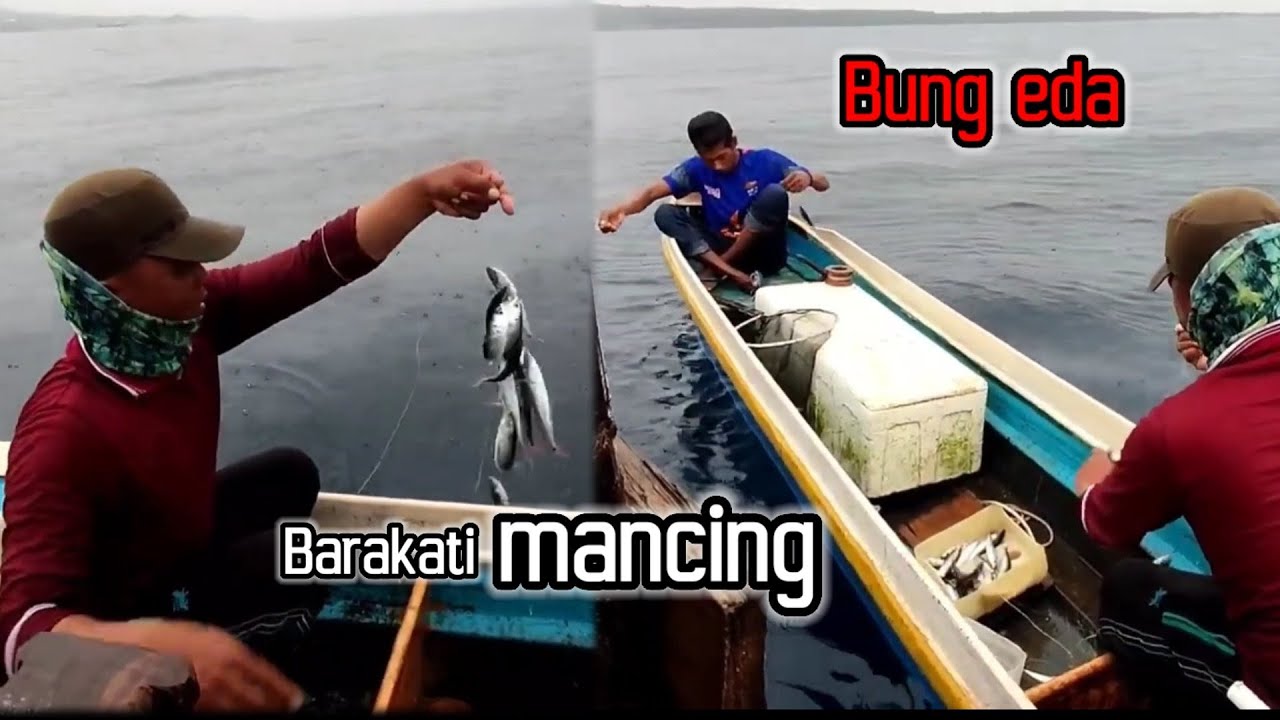 barakati dan bung eda || mancing di rompong ikan layangnya naik turun ...