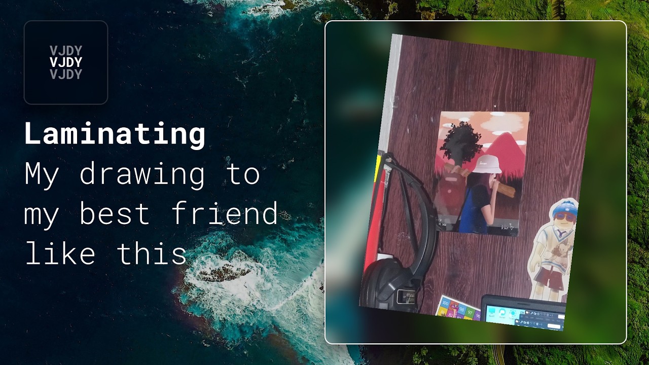 Laminating my drawing to my best friend like this - YouTube