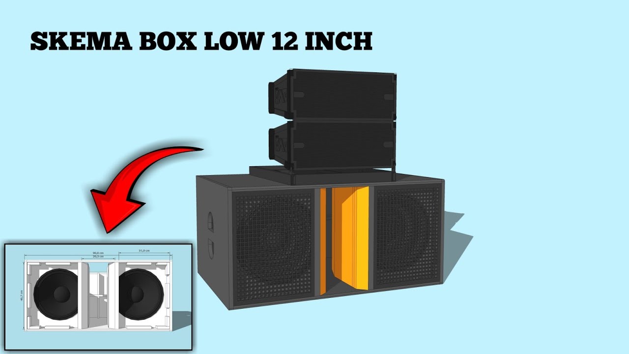 SKEMA BOX LOW SUBWOOFER 12 INCH UNTUK RUMAHAN DAN MINIATUR - YouTube