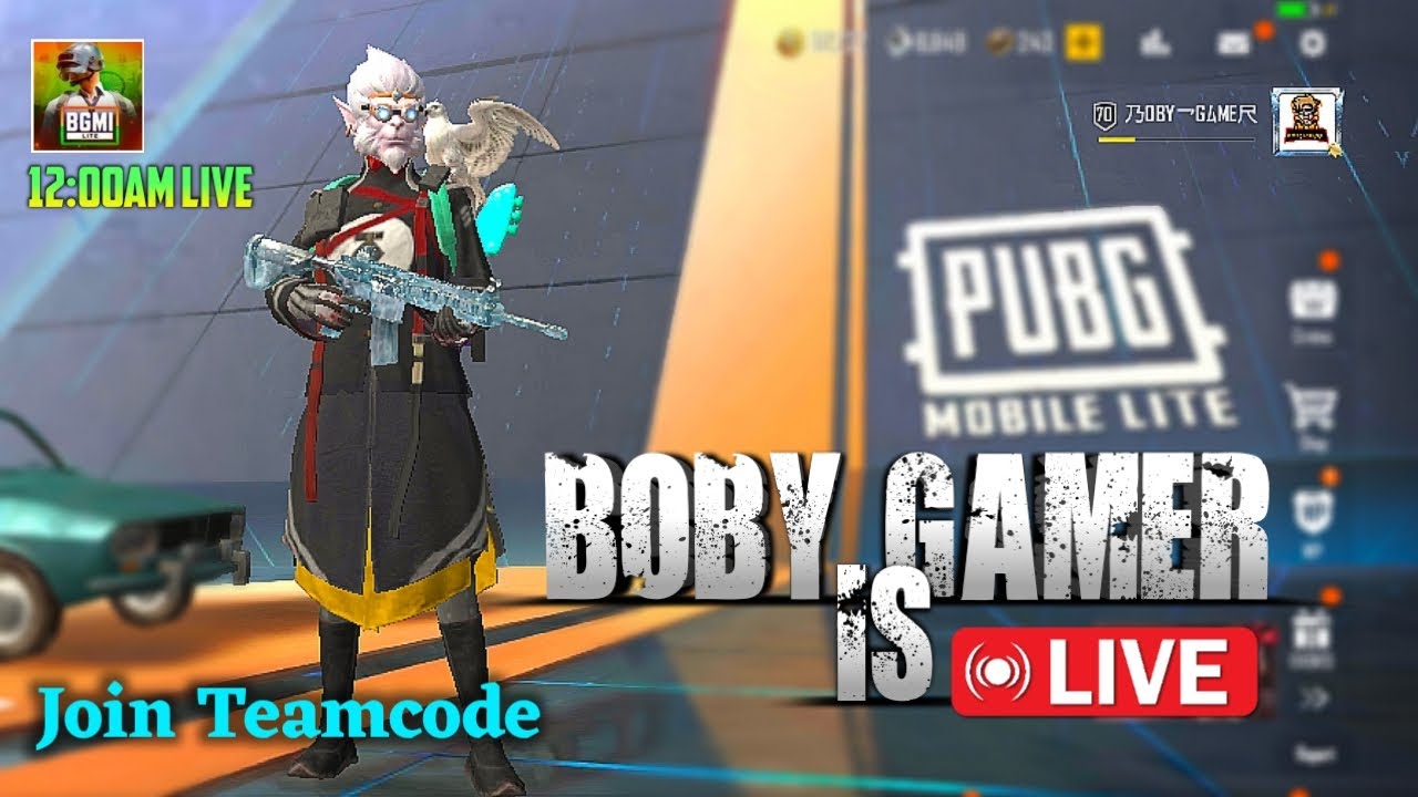 JOIN TEAMCODE🔥BOBY GAMER IS LIVE | 1V2 FULL RUSH GAMEPLAY 🔴Pubg Lite ...