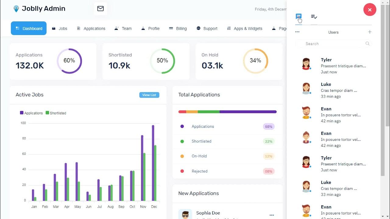 Job Board Dashboard Bootstrap 5 Admin Template with LTR Light Theme ...