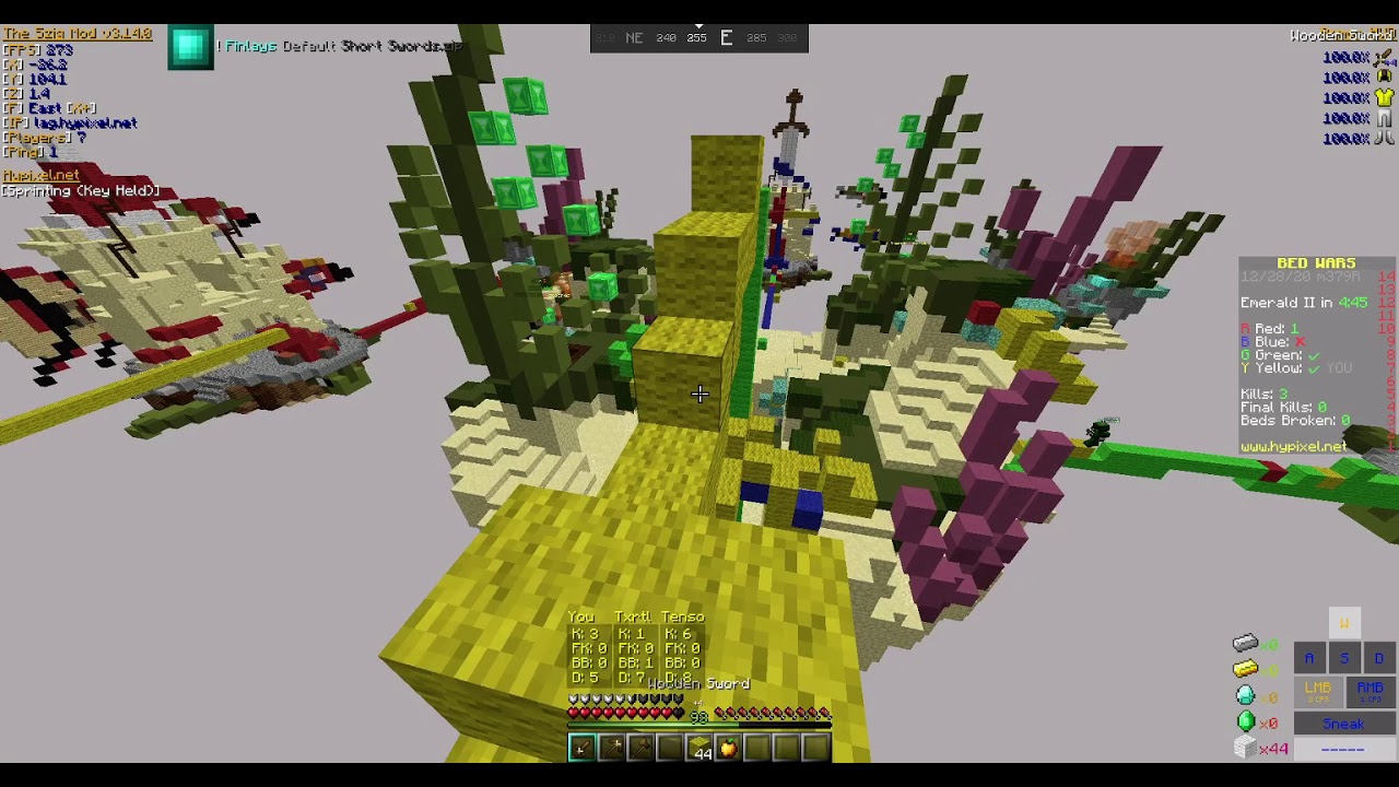 GAmes of bedwars on mc.hypixel.net - YouTube