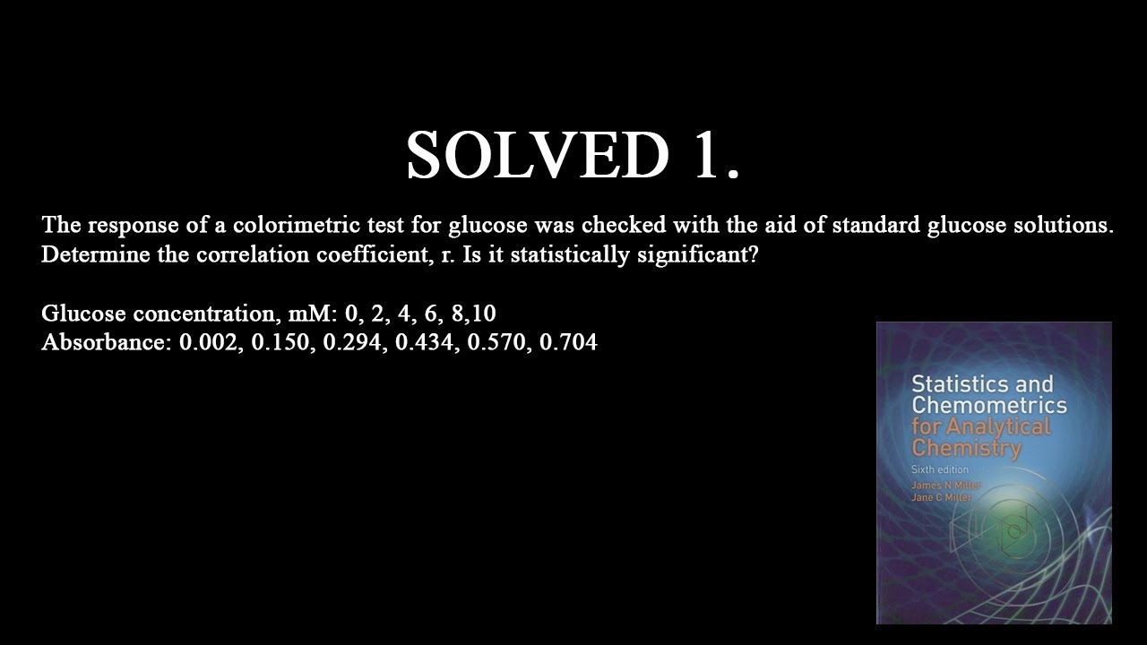 SOLVED 1. Response of a colorimetric test for glucose. EXCEL - YouTube