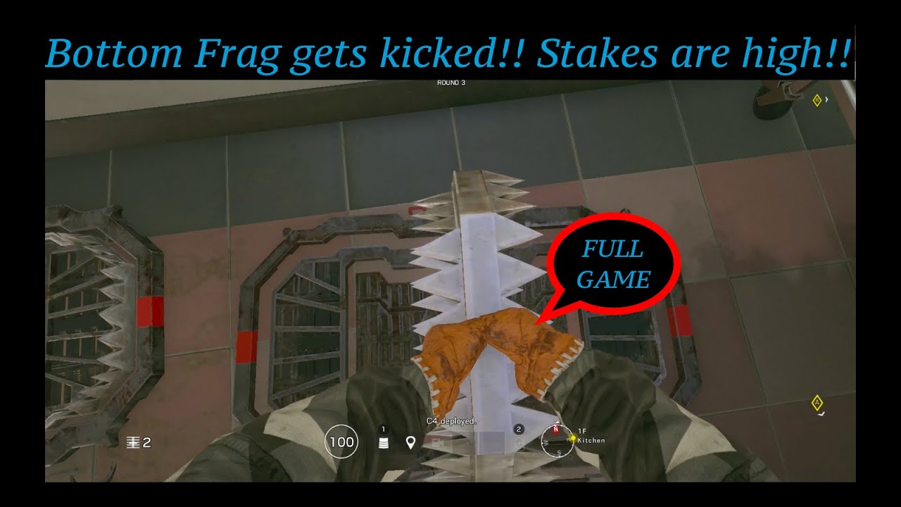 Rainbow Six Siege Bottom Frag gets kicked RANKED (Road to Diamond ...