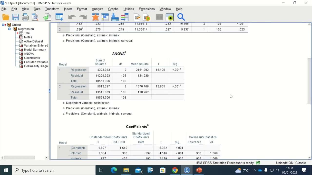 SPSS Mediation Baron and Kenny method - YouTube