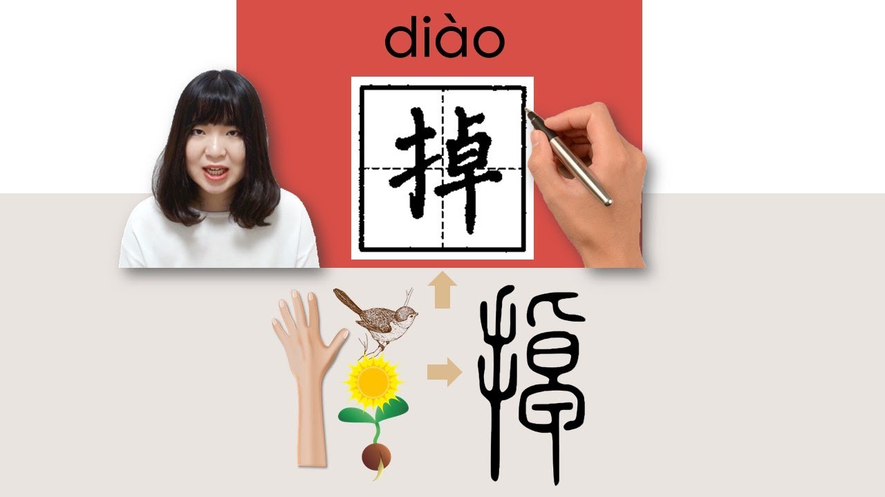 【NEW HSK2】#HSK4#_掉/diao(fall)How to Pronounce/Say/Write Chinese ...