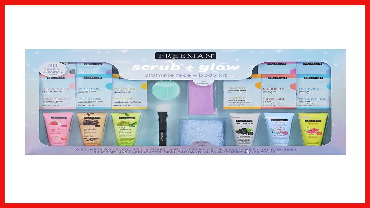 Freeman Limited Edition Scrub & Glow Ultimate Face and Body Kit, 20 ...