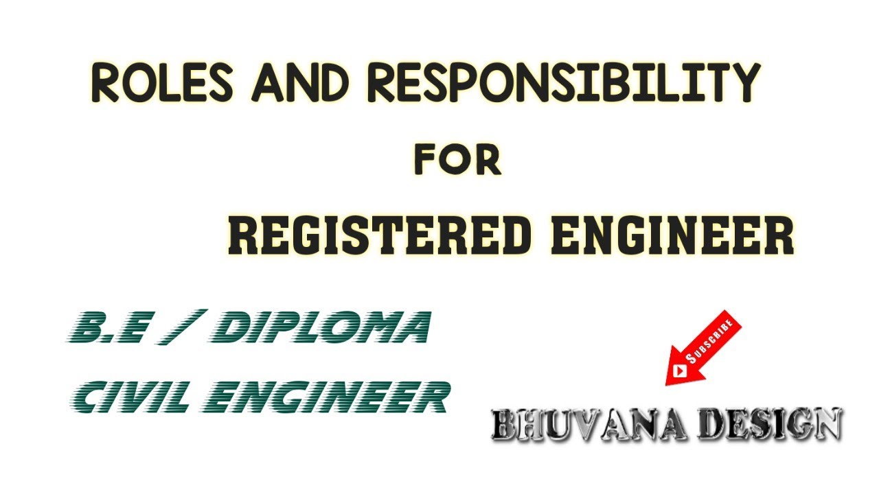ROLES & RESPONSIBILITIES OF REGISTERED ENGINEER - YouTube