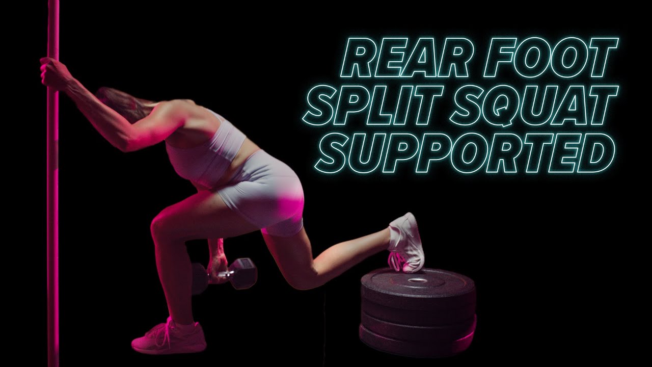 Rear Foot Elevated Split Squat with Hand Support - YouTube