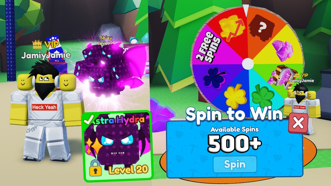 Spinning the Wheel 500+ Times to get my NEW STRONGEST PET in Mining ...