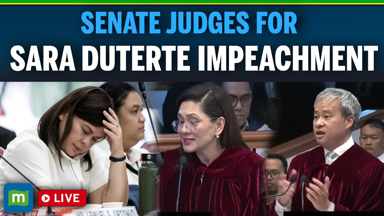 Philippines Senate LIVE:Philippine senators prepare to be jurors in ...