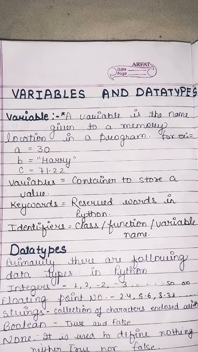 Variables In Python Python Pythonforbeginners Python Pythontutorial