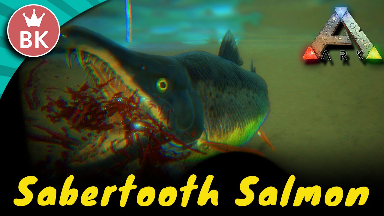ARK: Survival Evolved Gameplay - S4-P33 V240 UPDATE "Sabertooth Salmon ...