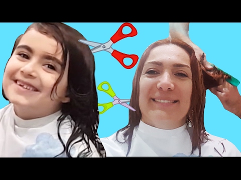 Mira ve Ben Saçlarımızı Kestirdik | Yıpranmış Saçlara Bakım | UmiKids