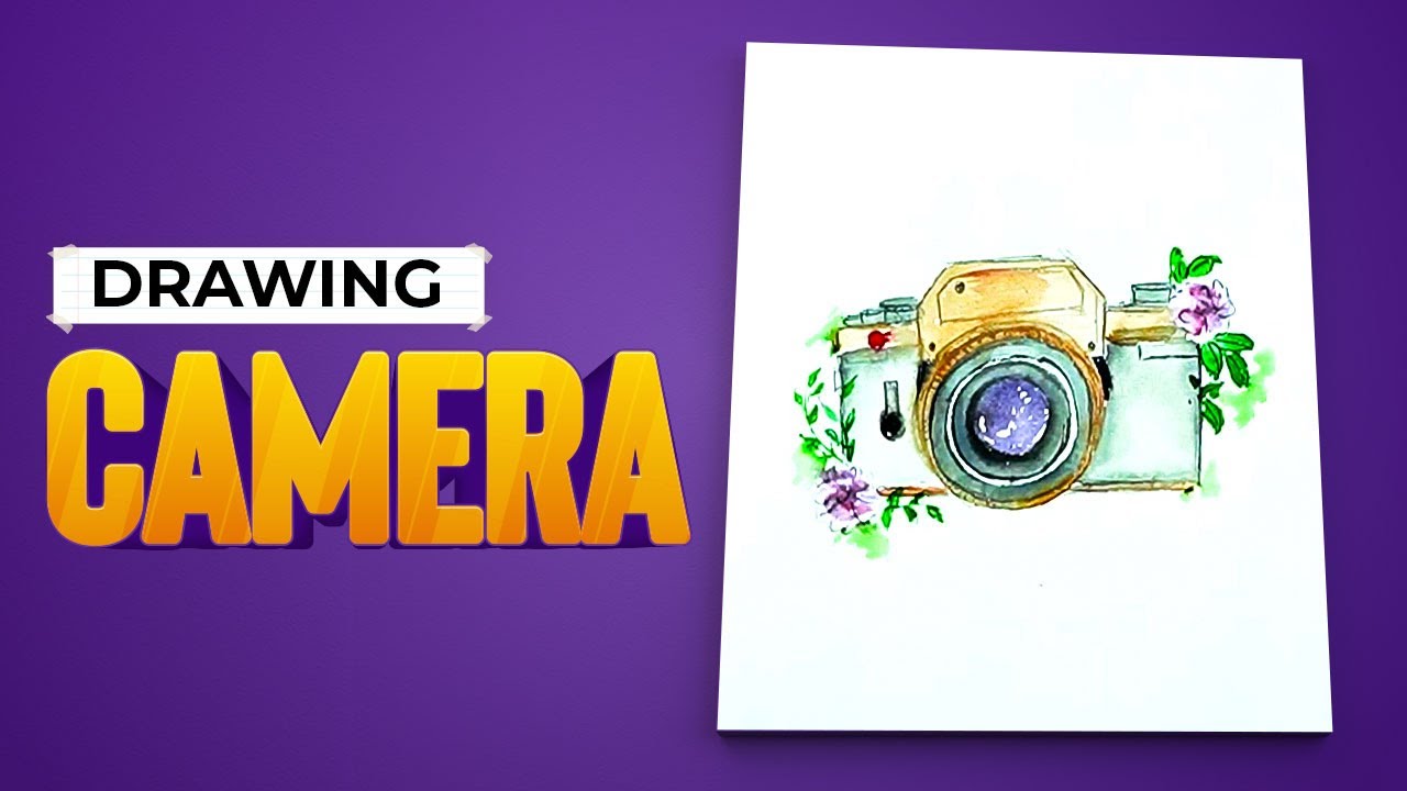 How to Draw a Camera | Digital Camera Drawing | QuickDraw - YouTube