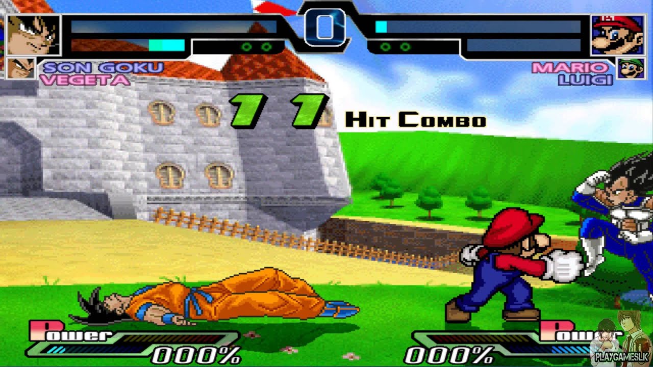 Mugen Battles | Son Goku and Saiyan Vegeta vs Mario and Luigi | Dragon ...