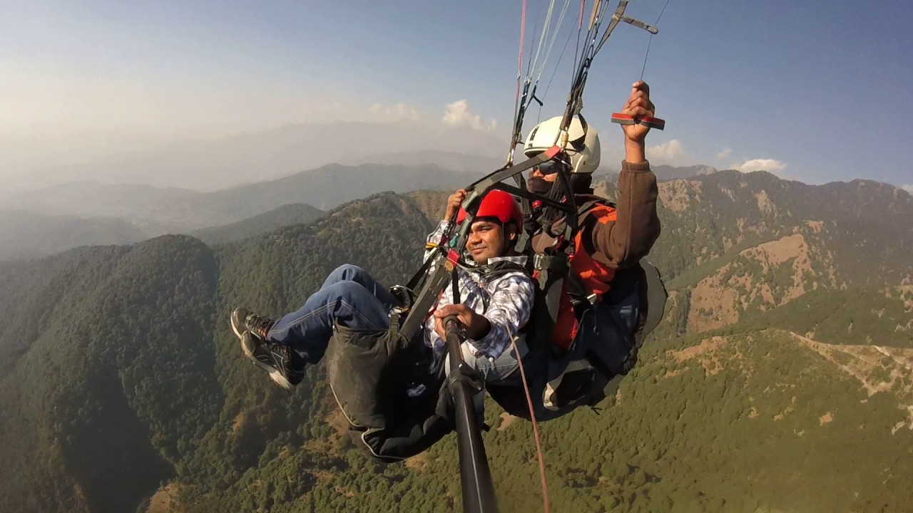 Enjoying the paragliding at beed near baijnath. H.P. - YouTube