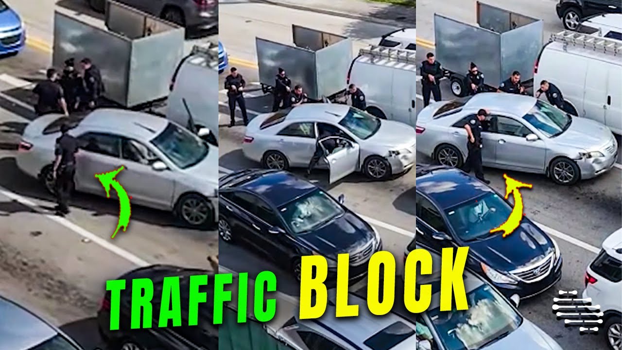 Police Blocks the Traffic While Trying to Arrest a Person - YouTube