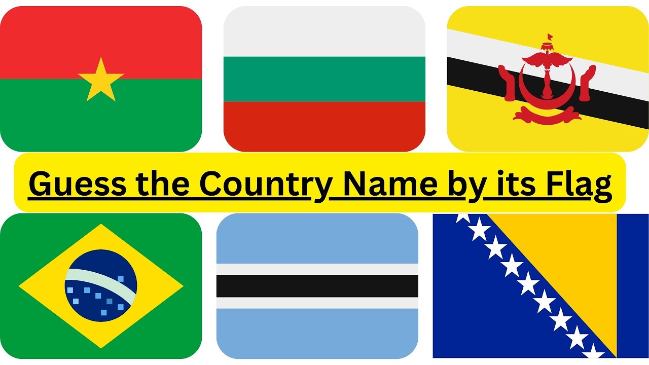 Guess the Country Name by its Flag Geography Quiz Part3 - YouTube