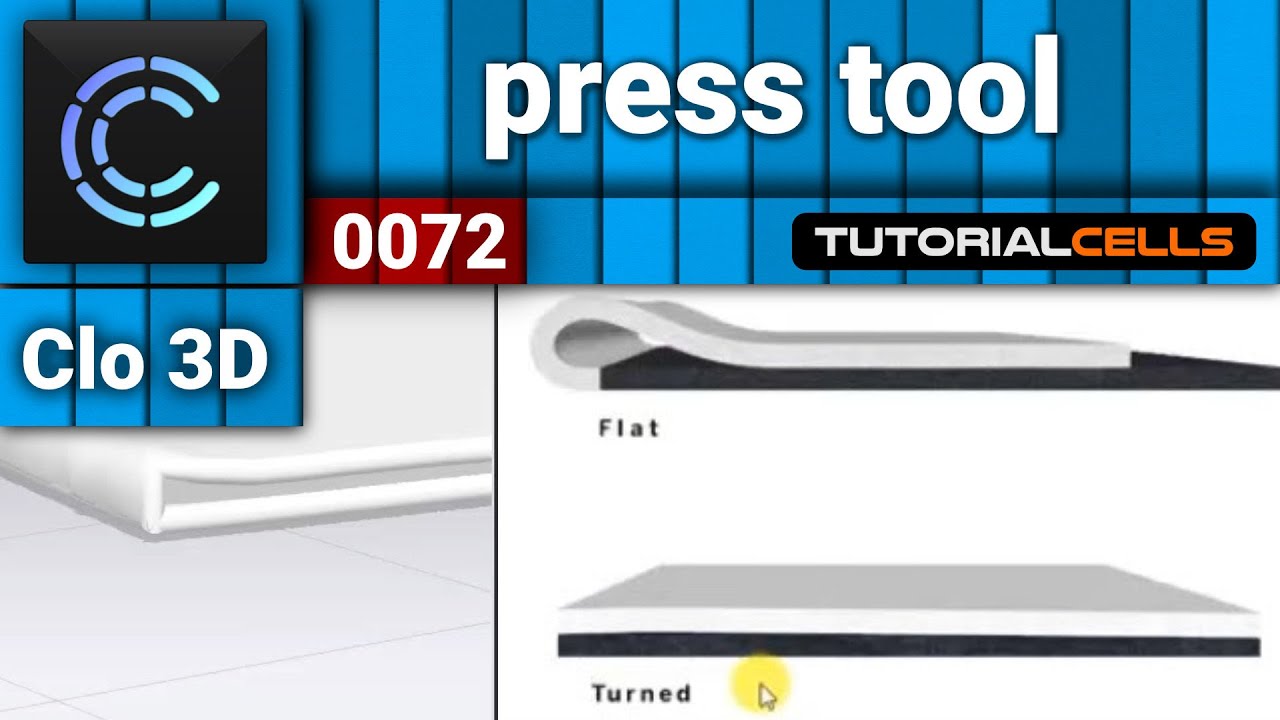 0072. press tool ( fold angle ) in clo3D - YouTube