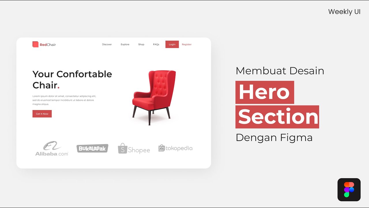 Membuat Hero Section untuk Web Design - Weekly UI - YouTube