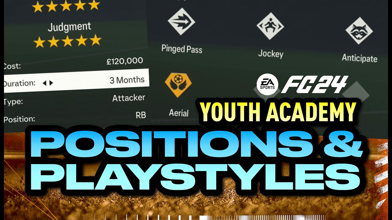FC 24: YOUTH ACADEMY POSITIONS & PLAYSTYLES - YouTube