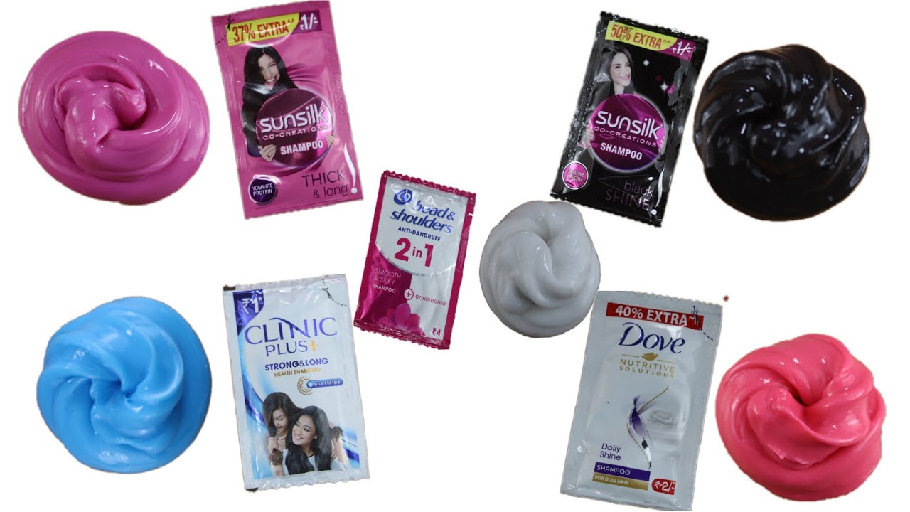 Making shampoo Slime.How to make 5 different types of Shampoo Slime ...