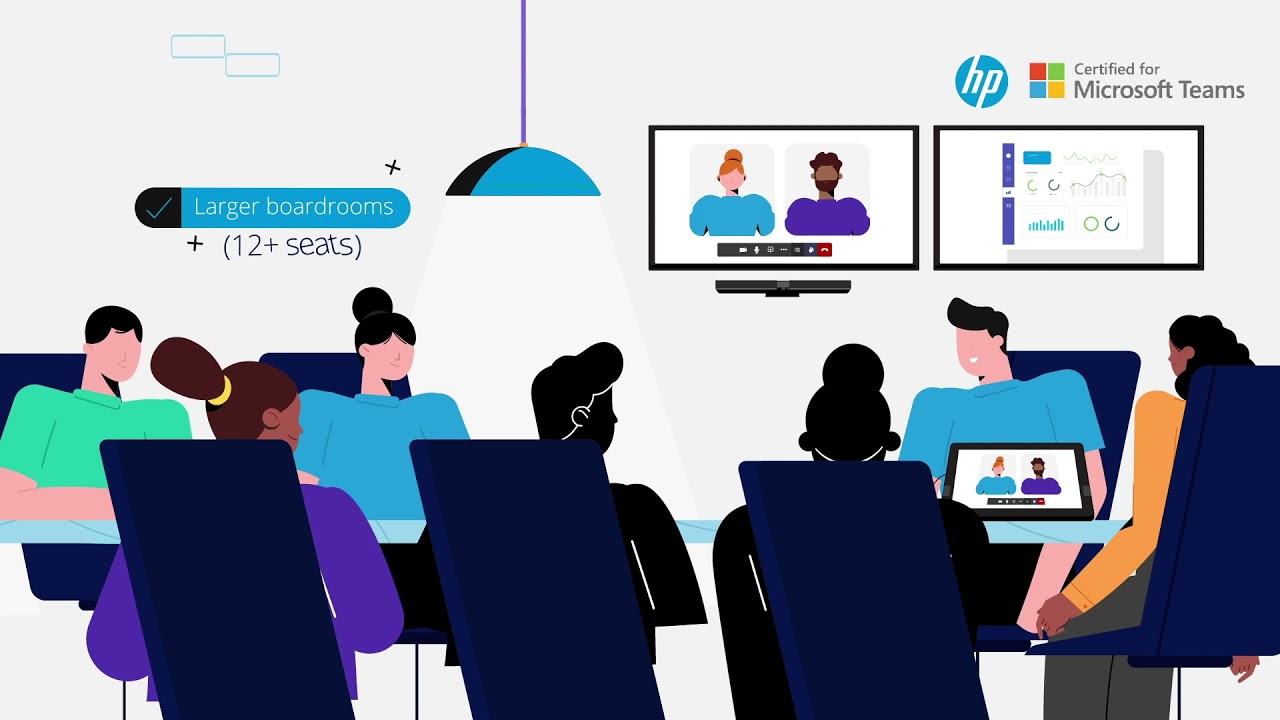 HP Collaboration devices with Microsoft Teams - YouTube