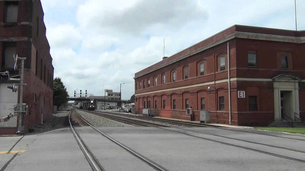 NS 8807 leading pig train, northbound, Greensboro, NC, August 10, 2012 ...