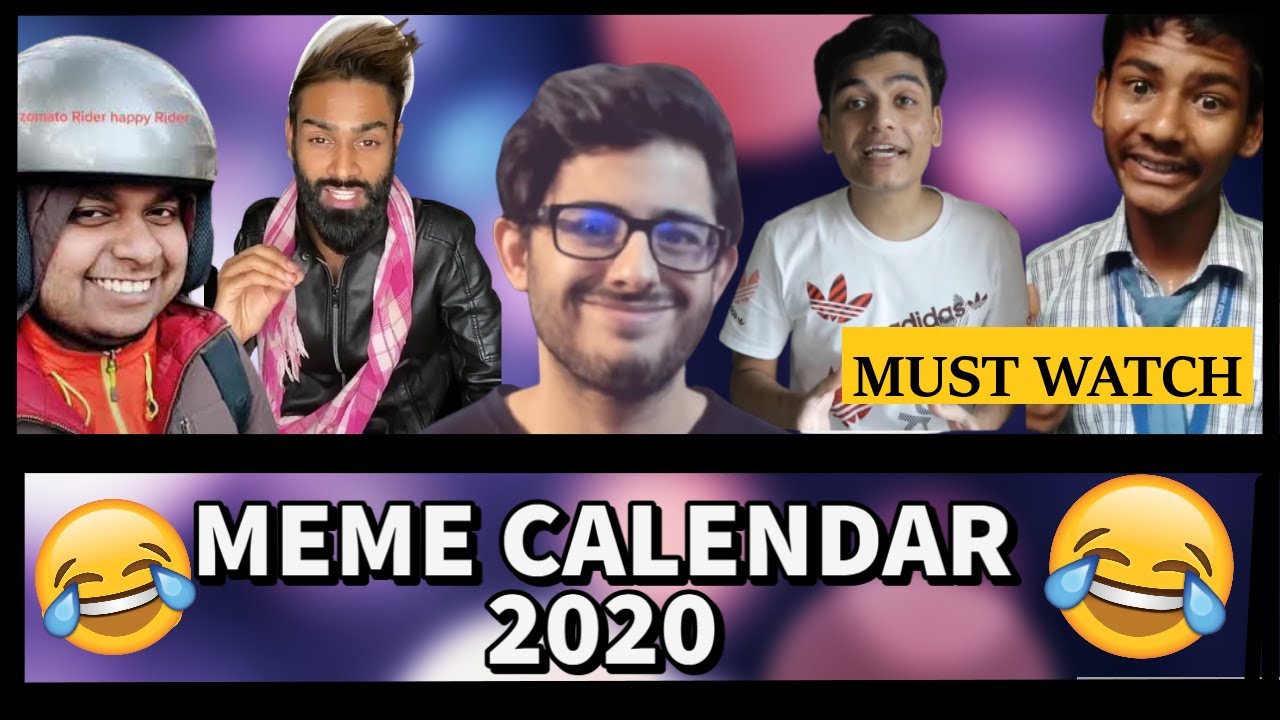 MEME CALENDAR 2020 | Black Barfi | - YouTube