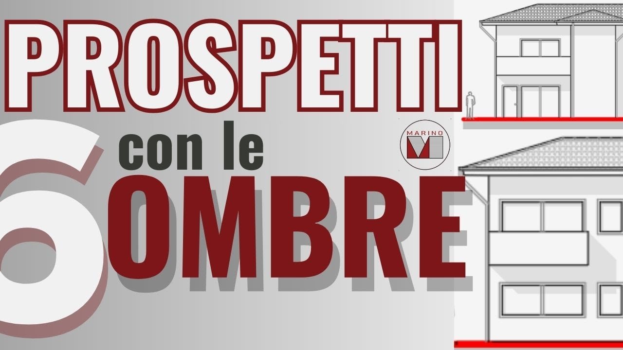 Disegno Edile Ep.6 | Come si disegnano i PROSPETTI con le OMBRE - YouTube