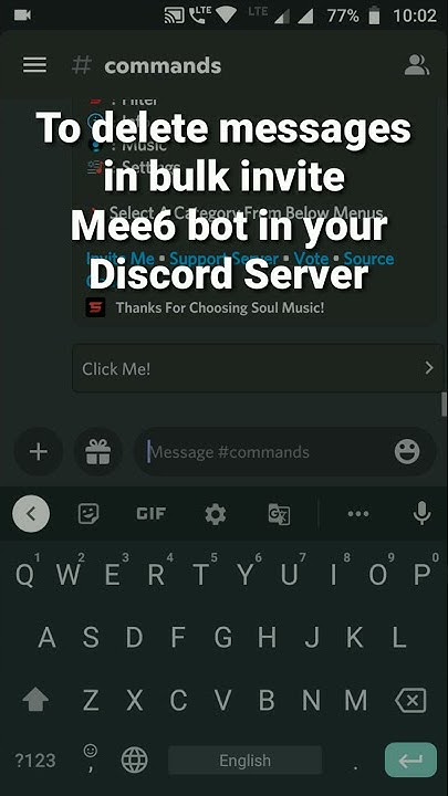 How to delete messages in bulk in your Discord server using Mee6 bot # ...