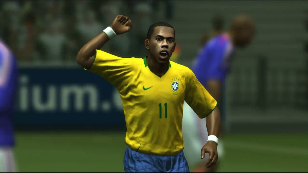 Robinho Goal Excellent Dribbling | BRAZIL - FRANCE | PES 2009 - YouTube