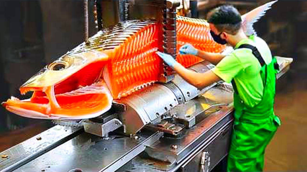 Salmon Egg Take & Fertilization Process - Modern Salmon Processing Line ...