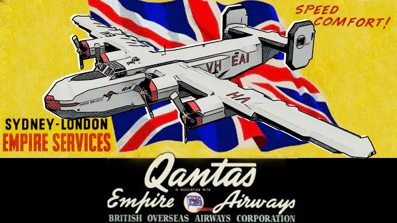 Rare Qantas B-24 Liberator LB30 Passenger Plane - YouTube
