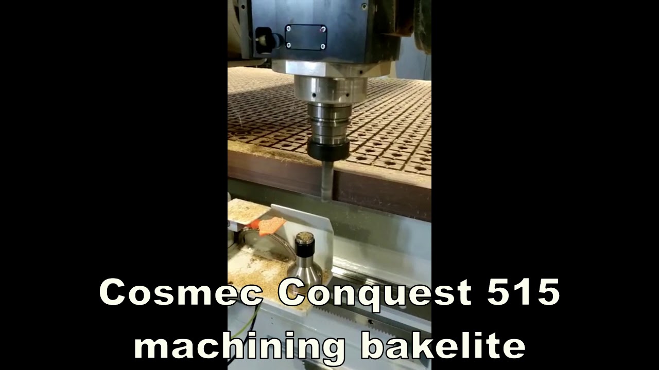 Cosmec Conquest 515 bakelite machining - YouTube