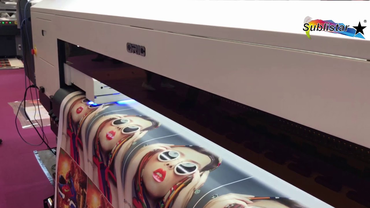 ORIC 6800V W+CMYK+V Roll to Roll Inkjet Printer with four Ricoh G5 ...