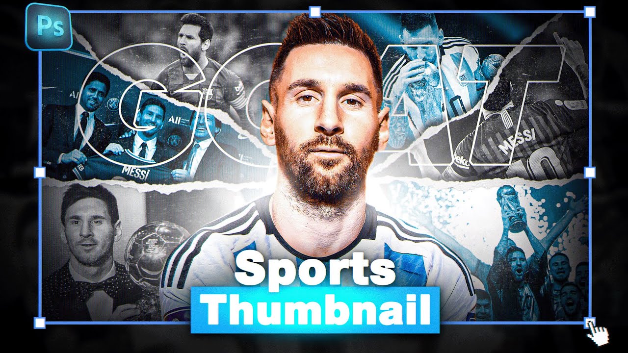 How To desing Sports Thumbnail In Photoshop (ONLY 3 MINUTES !!) - YouTube