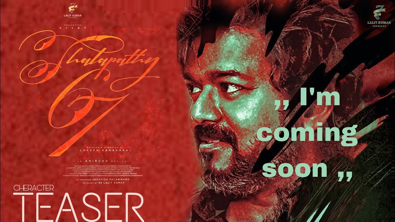 thalapathy cheracter promo Release | thalapathy 67 | thalapathy Vijay ...