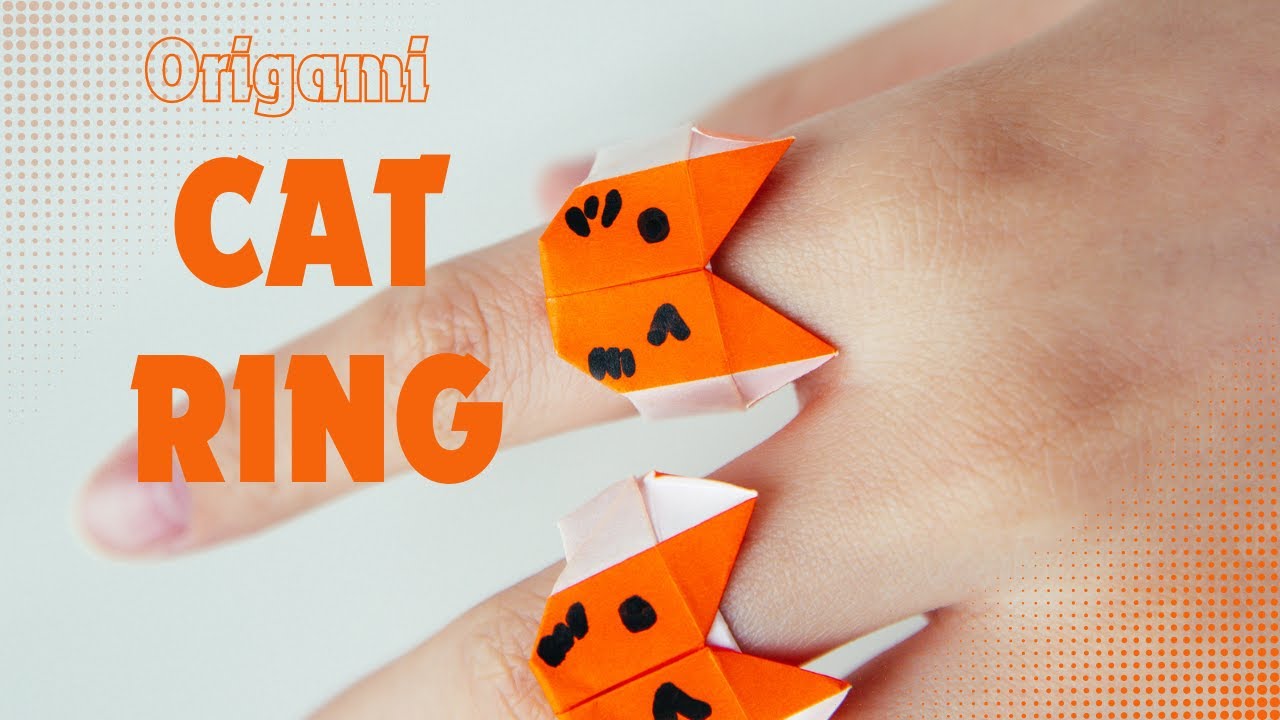 How to Make Origami Cat Ring - YouTube