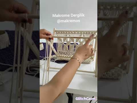 Makrome Ahşap dergilik, gazetelik yapimi #makrome #macrame