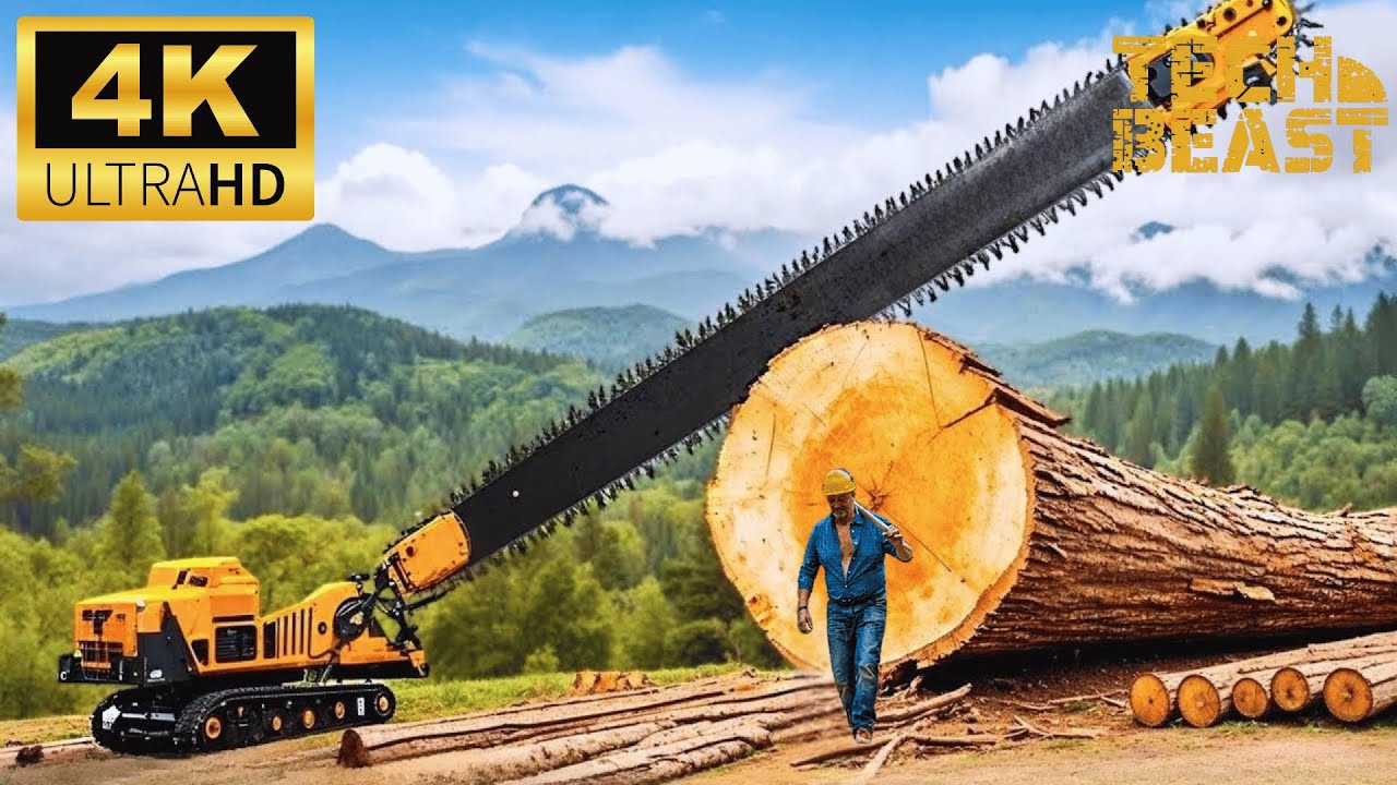 Extreme Dangerous Big Logging Wood Truck Driving Skill | Biggest Heavy ...