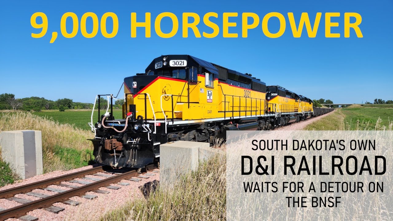South Dakota Shortline D&I SD40-2s and Rip-Rap Train Waits for Detour ...