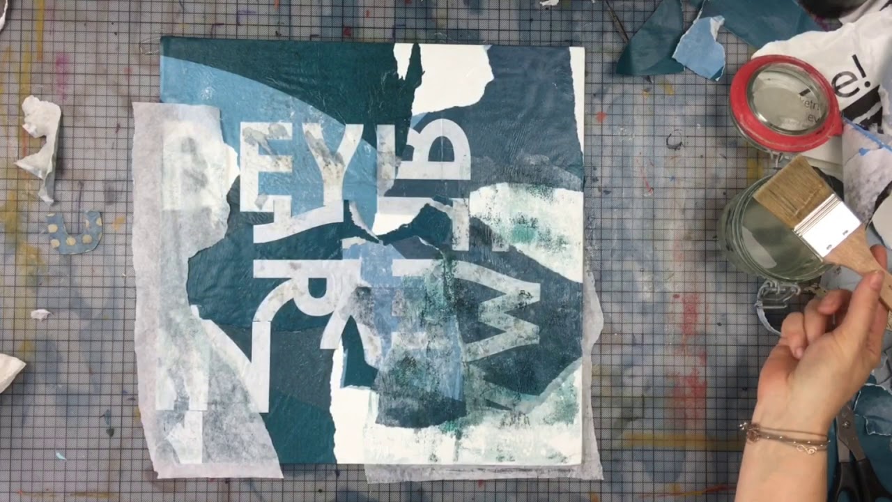 Abstract Collage With Big Letters - YouTube