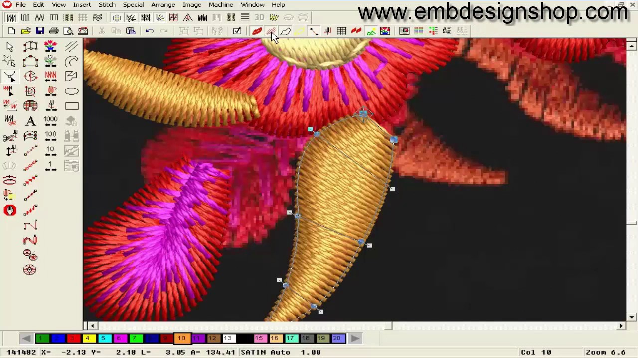 Pinching Design || Embroidery Design tutorial || free embroidery design ...