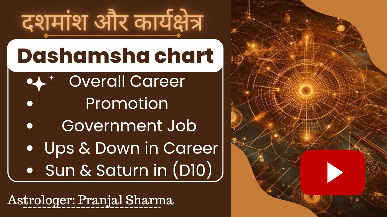 दशमांश और कार्यक्षेत्र | D10 Dashamsha Divisional Chart Analysis Class ...